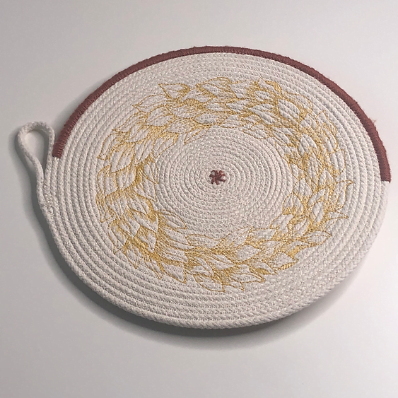 Machine Embroidered Rope Bowls - Tough Kitten Crafts