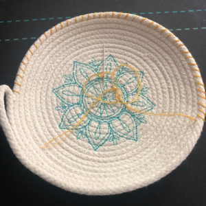 Machine Embroidered Rope Bowls - Tough Kitten Crafts